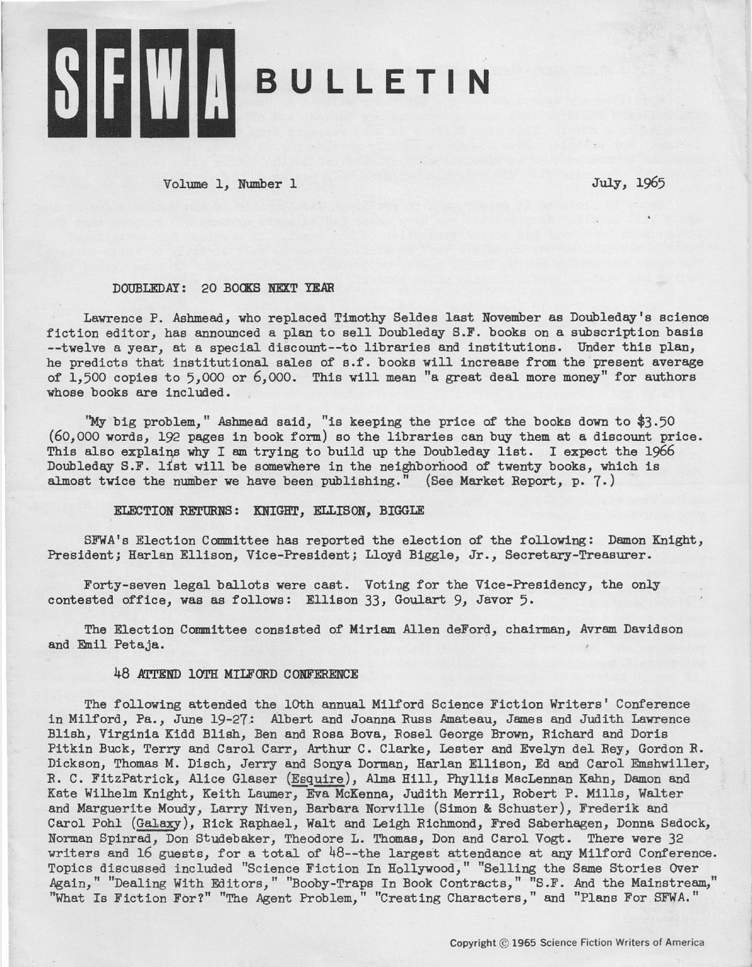 A Brief History of SFWA: The Beginning (Part 1) - SFWA - The Science Fiction & Fantasy Writers ...