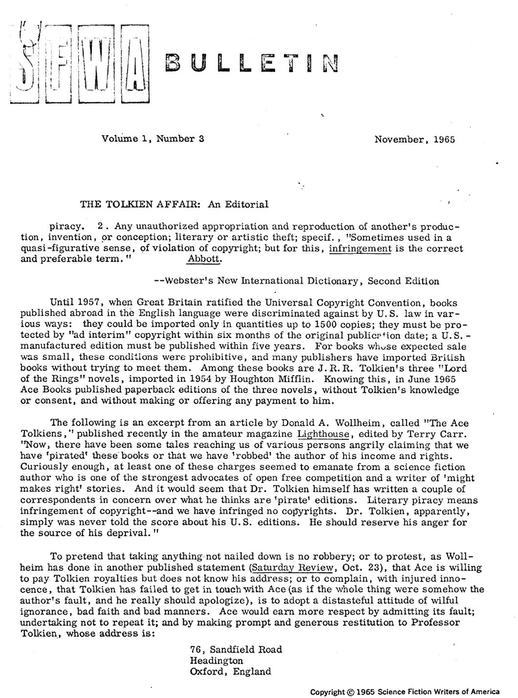 A Brief History of SFWA: The Beginning (Part 2) - SFWA - The Science ...